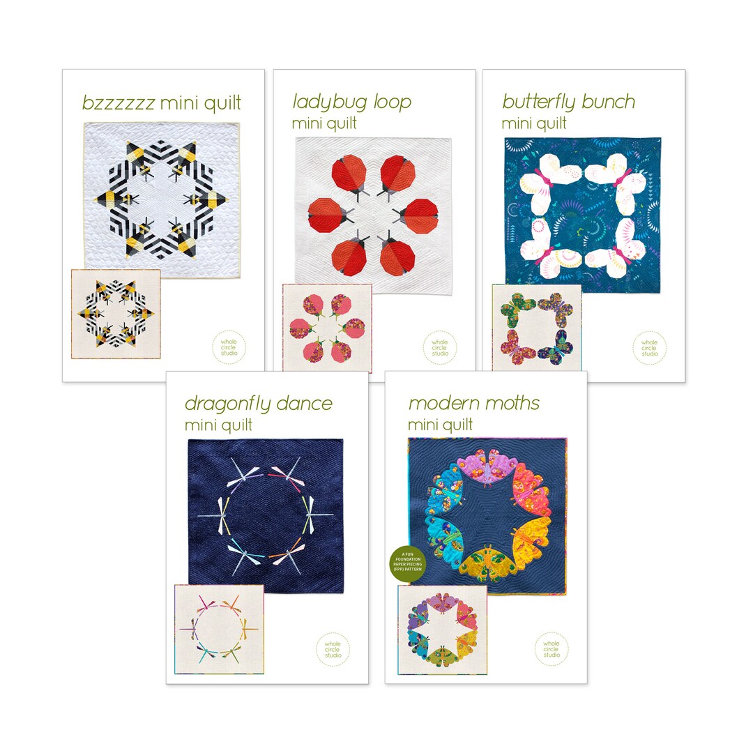 Irresistible Insects Quilt Pattern Series (bundle of 5 Pdfs). Insect ...