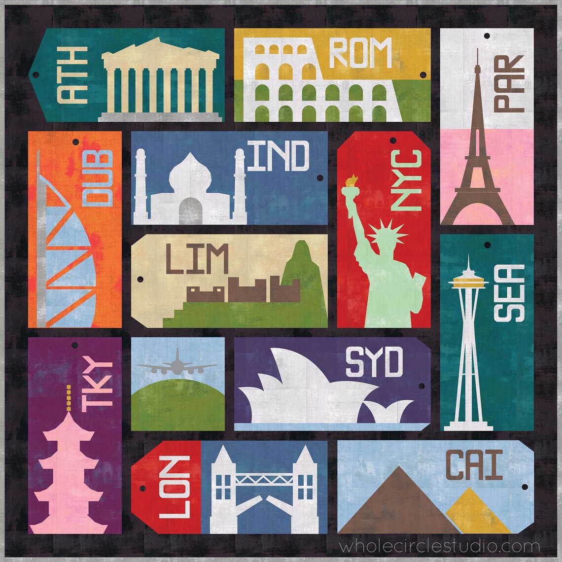 Travel Quilt Pattern / World Cities / Travel and Architecture - Etsy