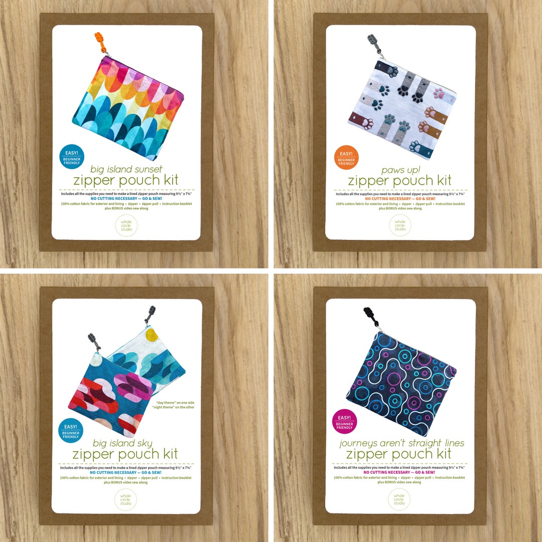 Make Your Own Zipper Pouch Kits | DIY Sewing Kit | Learn to Sew a ...