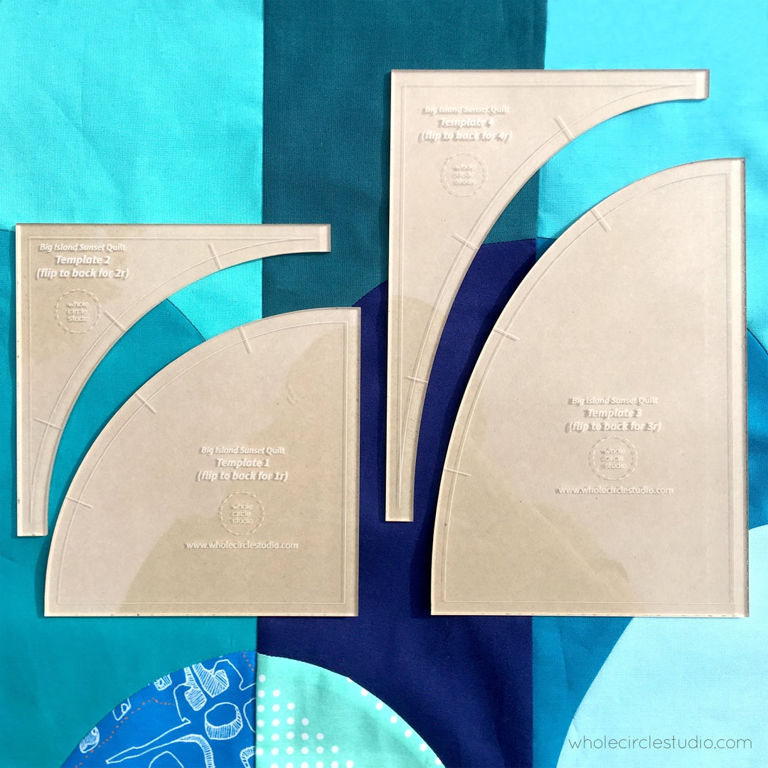 Drunkard's Path Quilt Acrylic Template Set. Can Be Used for a Curve ...