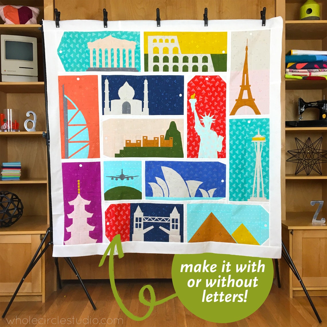 Travel Quilt Pattern / World Cities / Travel and Architecture / Paper ...