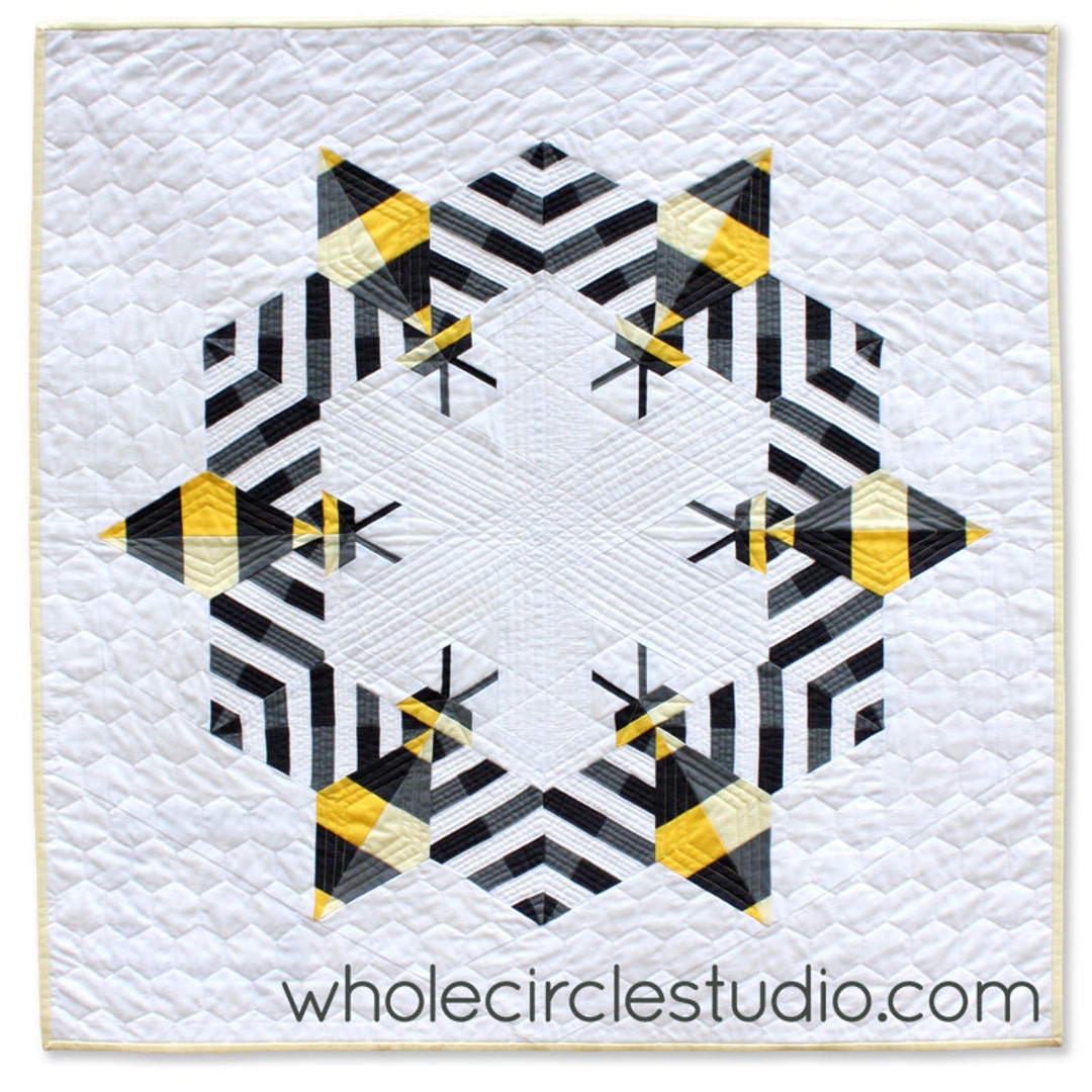 Bee Mini Quilt. Pattern Only. Bee Quilt. Modern Quilt. Beekeeper Gift ...