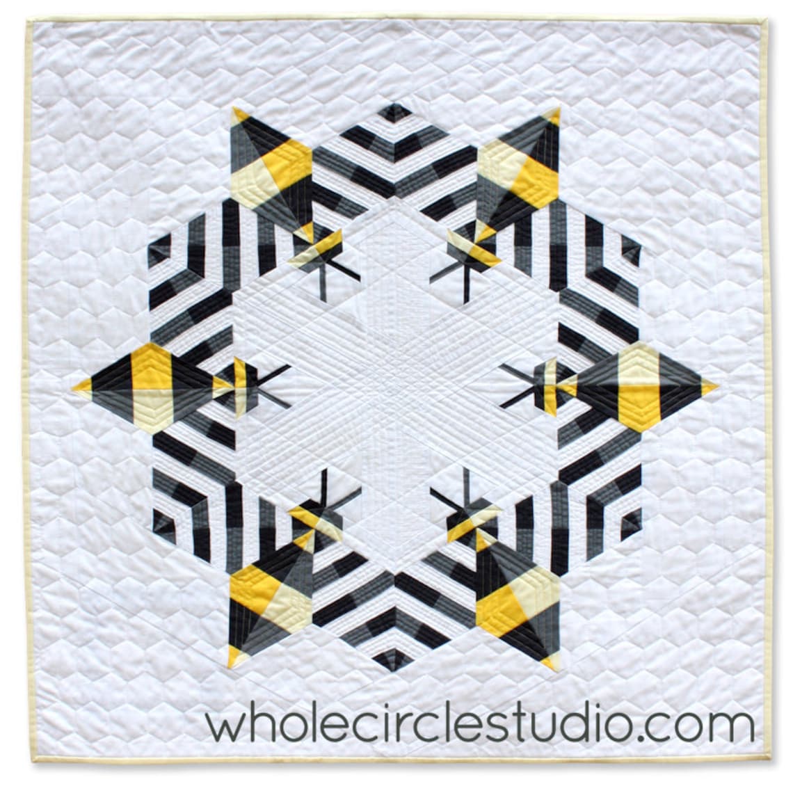 Bee Mini Quilt. Pattern Only. Bee Quilt. Modern Quilt. Beekeeper Gift ...