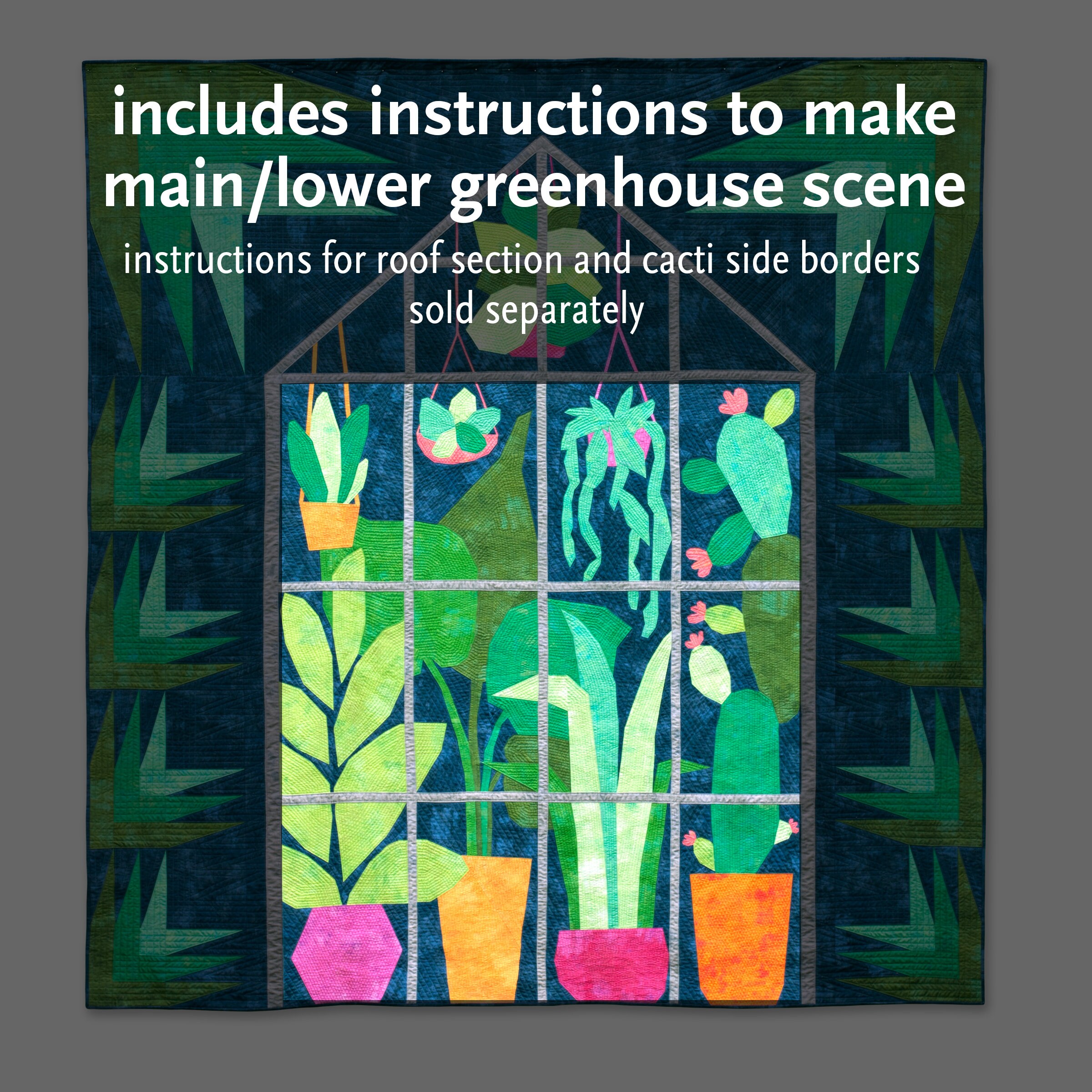Greenhouse Garden Quilt Pattern Bundle — Modern Quilt, Foundation Paper ...