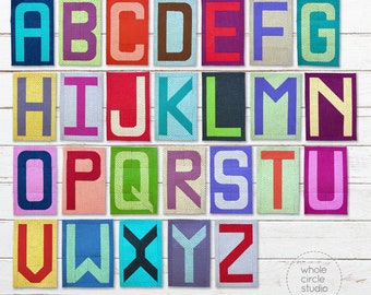 Paper Piecing Alphabet - Etsy