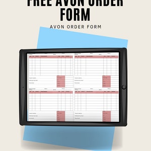 Avon Order Forms Invoice Forms Digital And/or Printable - Etsy