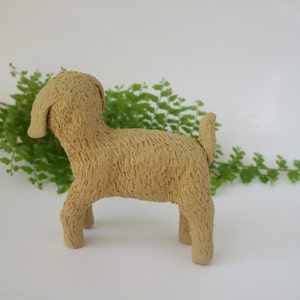 Polymer Clay Goat Kid, Baby Goat Sculpture, Realistic Handmade Figurine ...