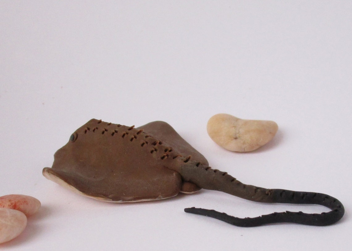Clay Stingray Handmade Stingray Figurine Stingray Sculpture - Etsy