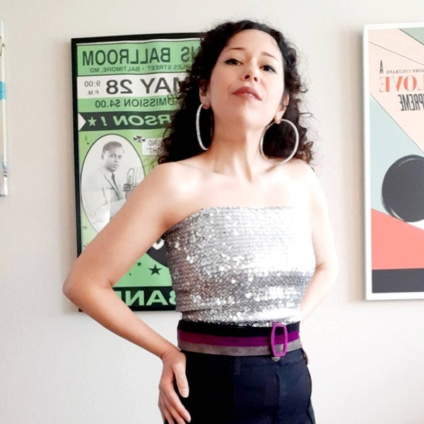 Sequin Tube Top - Etsy