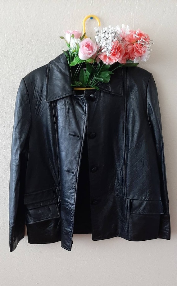 vintage 1990s leather coat - Gem