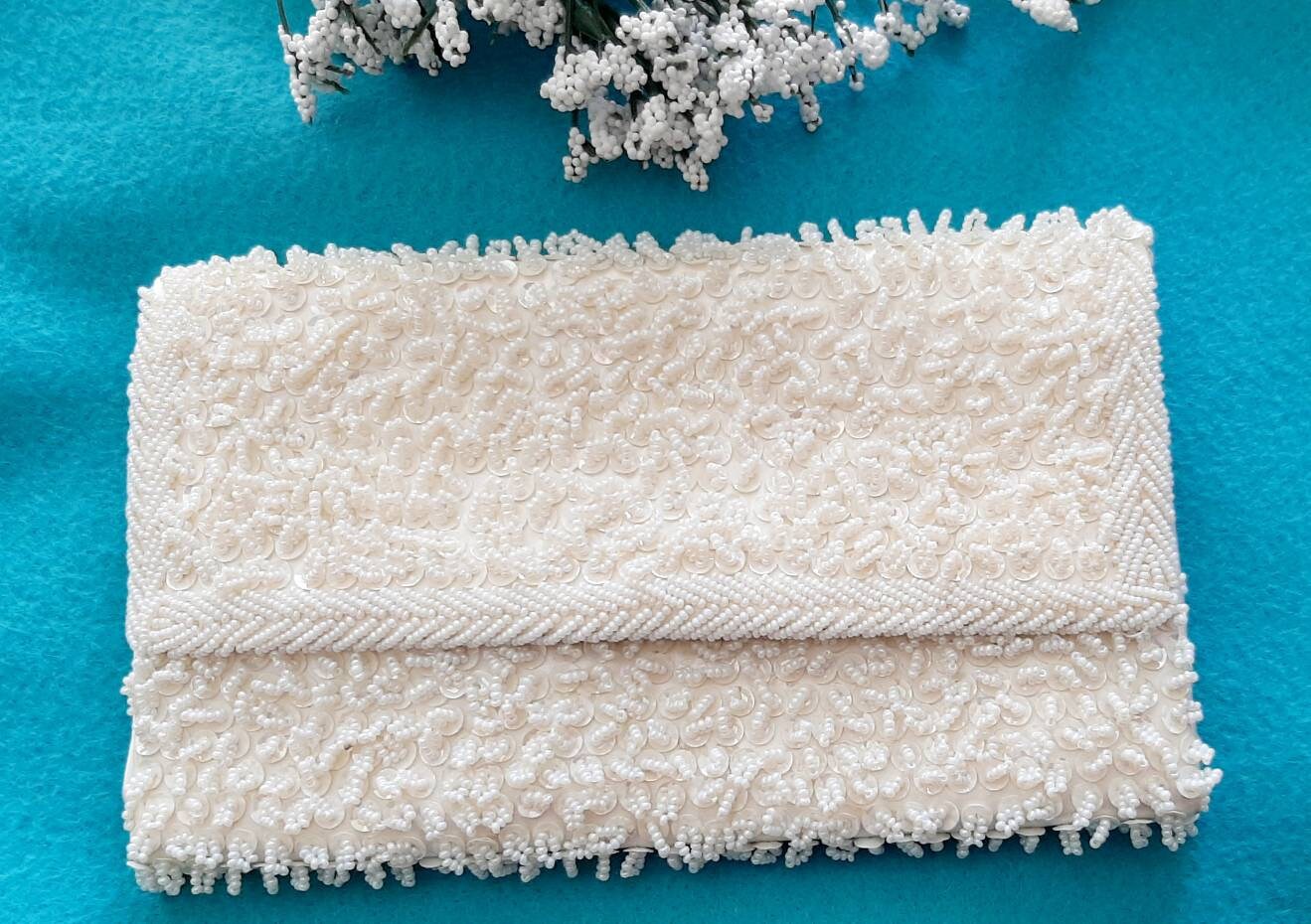 1950s Sequin and Beaded Cluth Purse by Lewis - Etsy