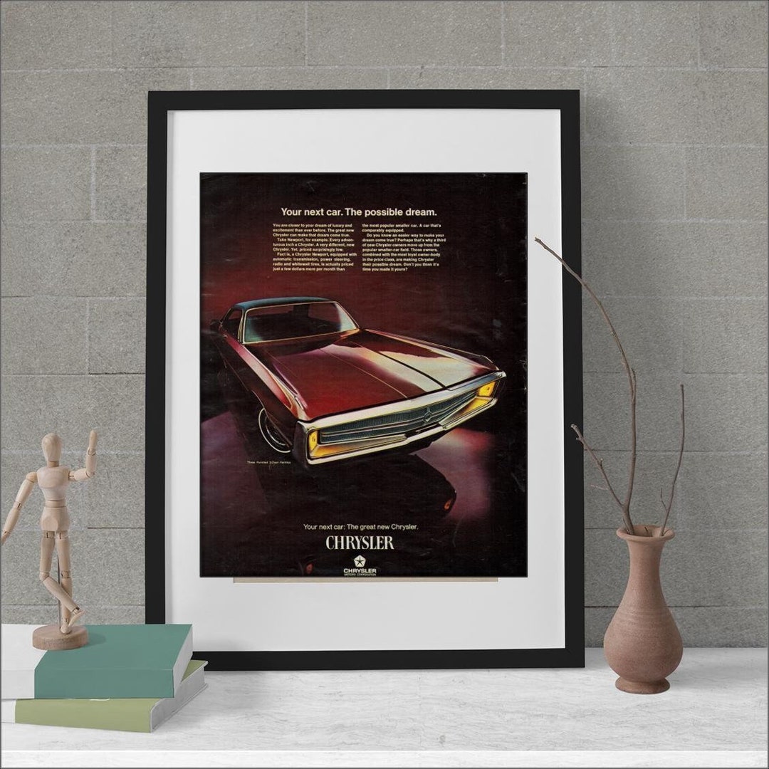 Vintage Car Magazine Advertisement for the 1969 Chrysler 300, Size is ...