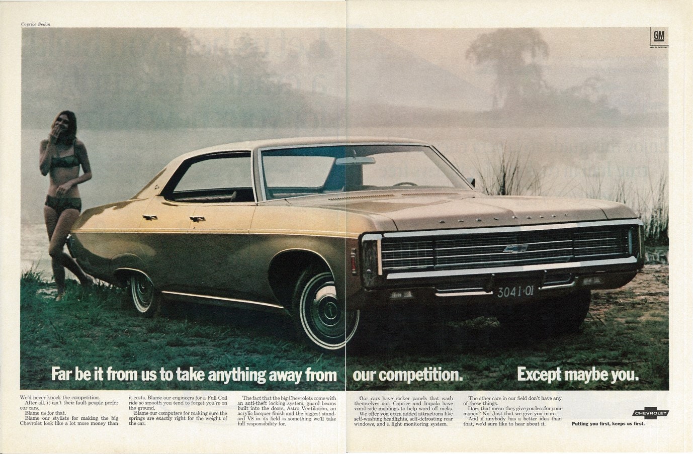 CHEVROLET CAPRICE SEDAN 1969 Retro Ads 1960s Vintage Car Ads ...