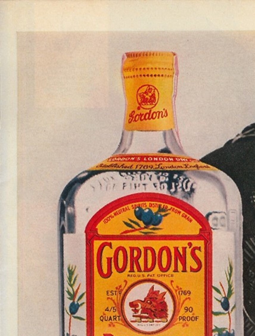 GORDON'S GIN 1964 Retro Ads Vintage Advertisement Liquor Ads 1960s Ads ...