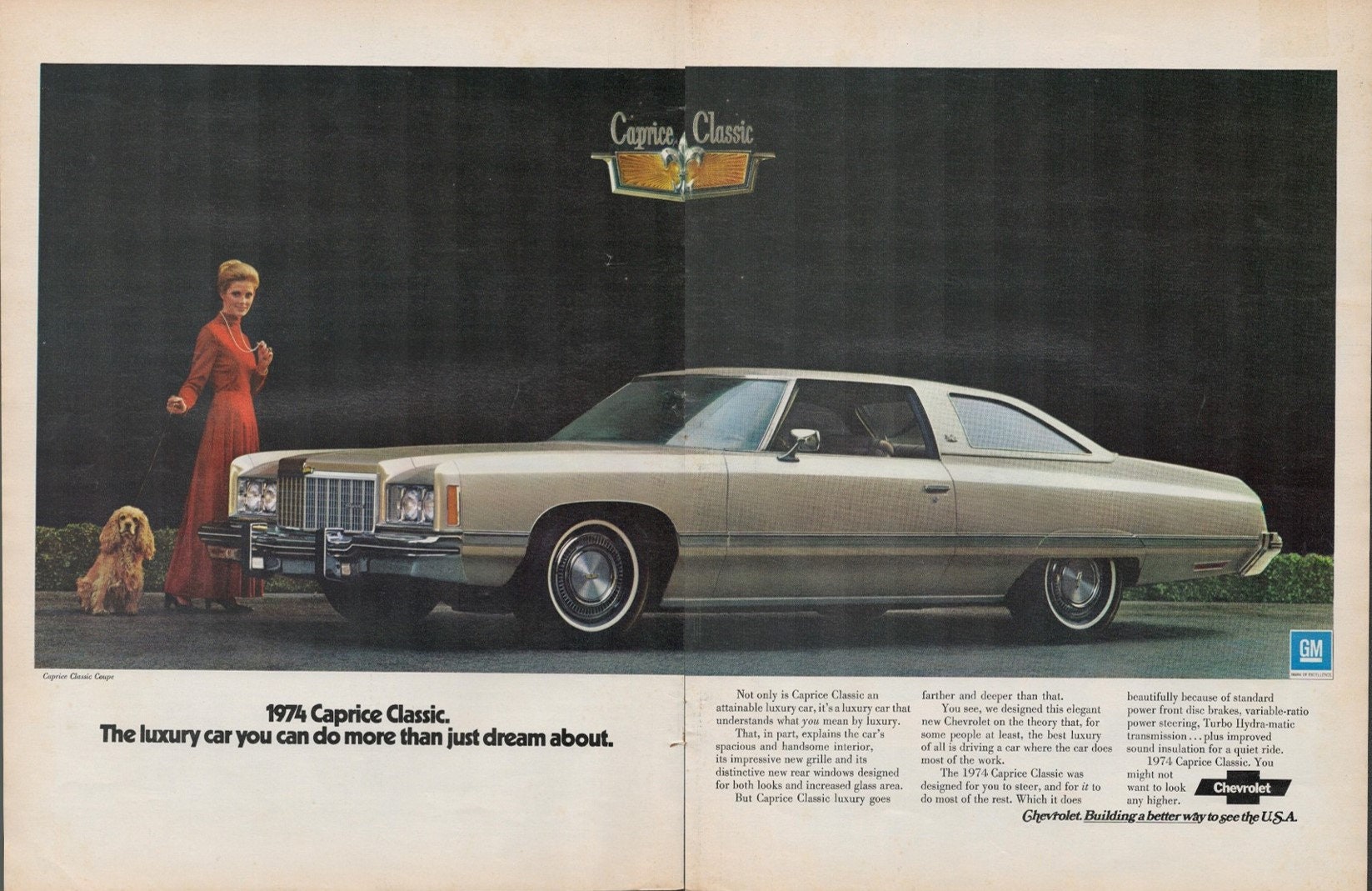 Chevrolet Caprice Vintage Print Ad 1973 Retro Ad Vintage Ad Christmas ...
