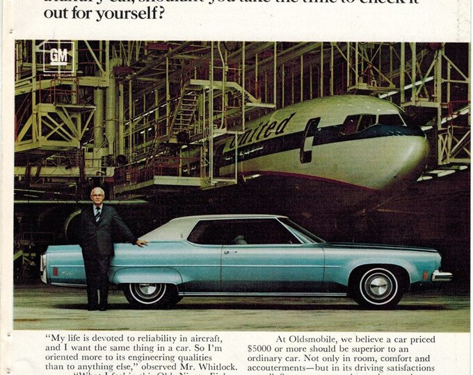 1973 Oldsmobile 98 - Vintage Ad - Retro Ad - Print Ad - Vintage Car ...