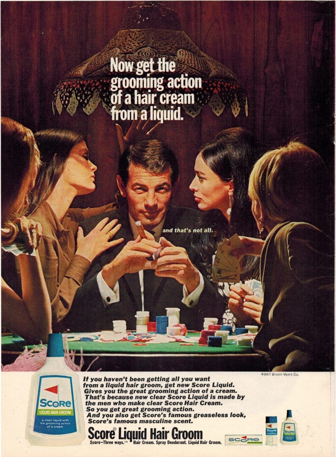 SCORE HAIR GROOM | 1967 | 1960s Ads | Retro Ads | Vintage Advertising ...