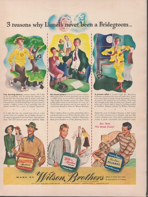 Vintage Men's Clothing Ad 1942 Vintage Ad Retro Ad - Etsy