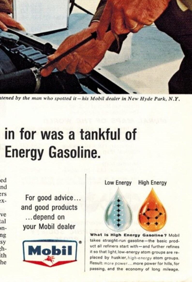 MOBILE GASOLINE 1964 Retro Ads Vintage Cars Vintage Advertising 1960s ...