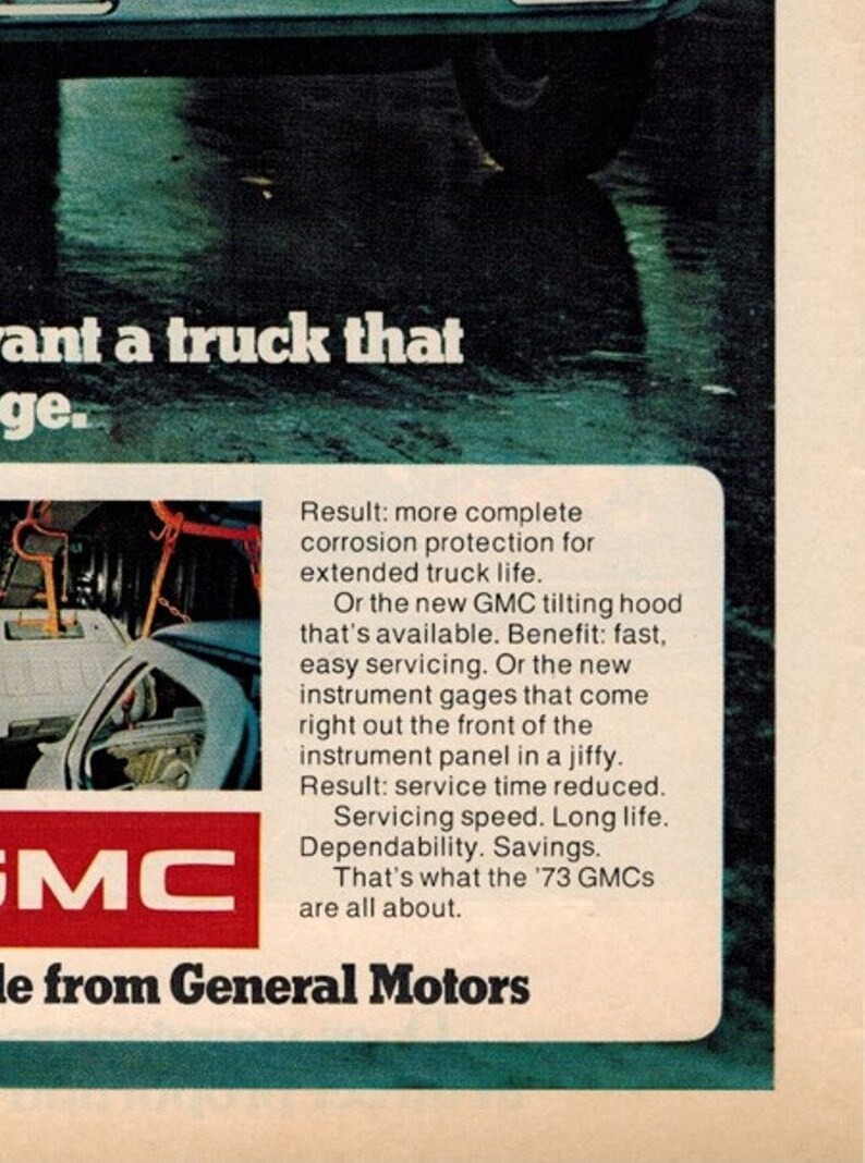 GMC TRUCKS | 1973 | Retro Ads | Vintage Car Ads | Automobilia | Vintage ...