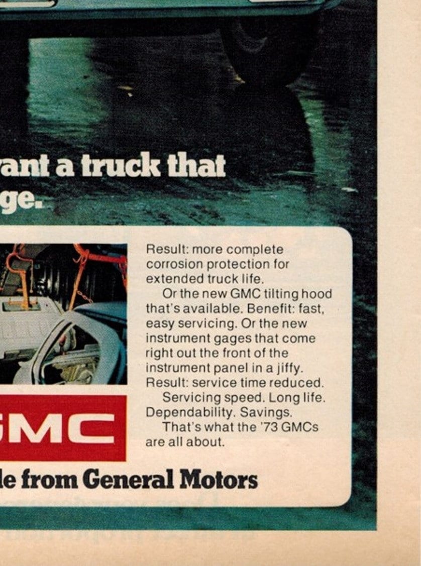 GMC TRUCKS | 1973 | Retro Ads | Vintage Car Ads | Automobilia | Vintage ...