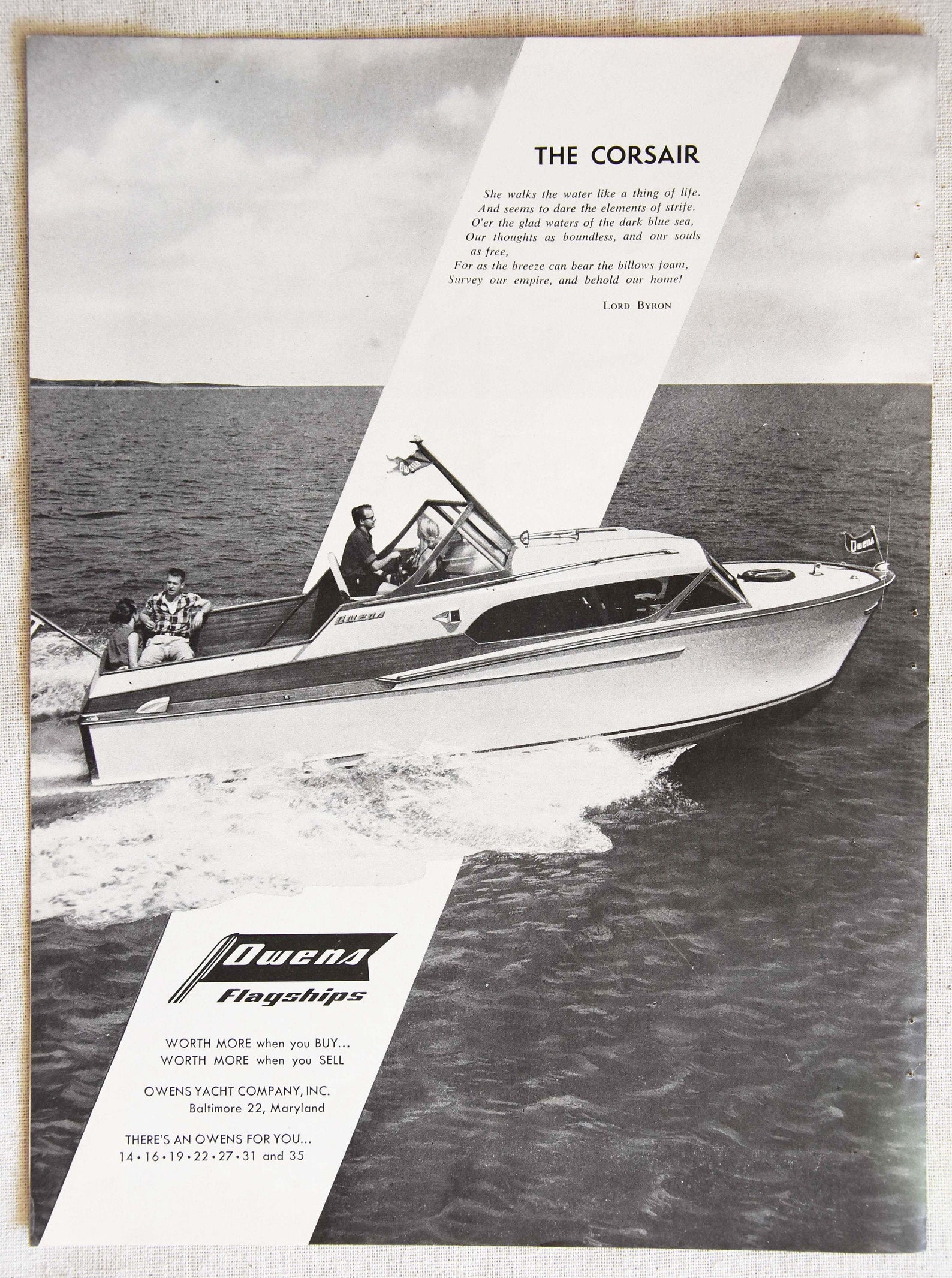 OWENS YACHTS - 1956 - Retro Ads - Vintage Ads - Boating - Wooden Boats ...