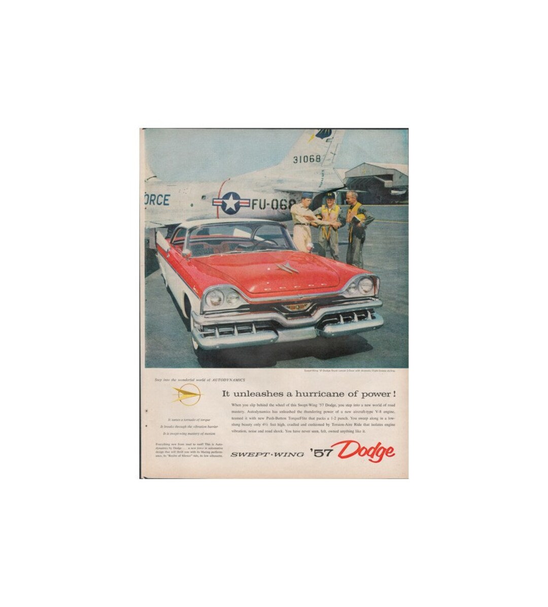 DODGE ROYAL LANCER Car Advertisement 1957 - Original Vintage ...