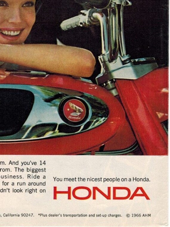 Vintage Honda Motorcycle Ads