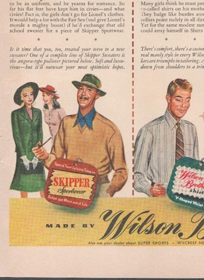 Vintage Men's Clothing Ad 1942 Vintage Ad Retro Ad - Etsy
