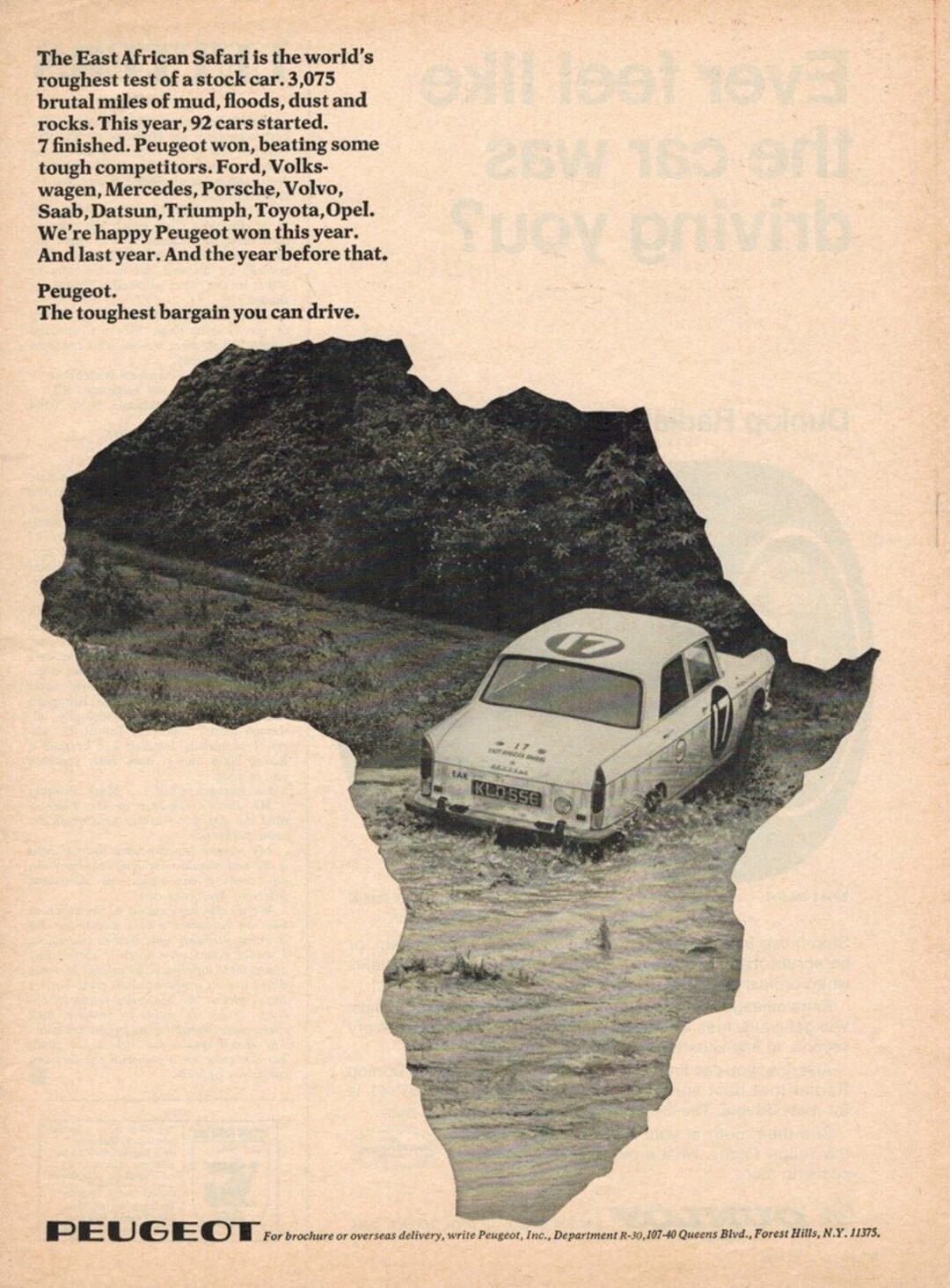PEUGEOT CARS | 1968 | Retro Ads | Vintage Car Ads | Automobilia ...