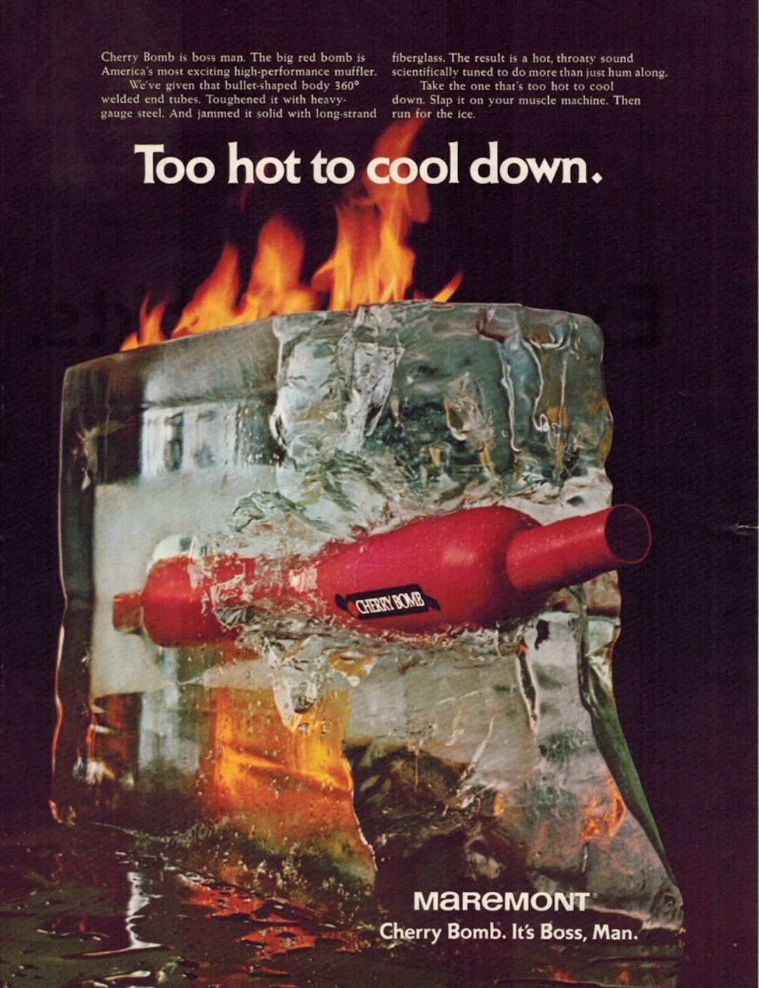 1971 CHERRY BOMB MUFFLER Glasspack Original Vintage Advertisement High ...