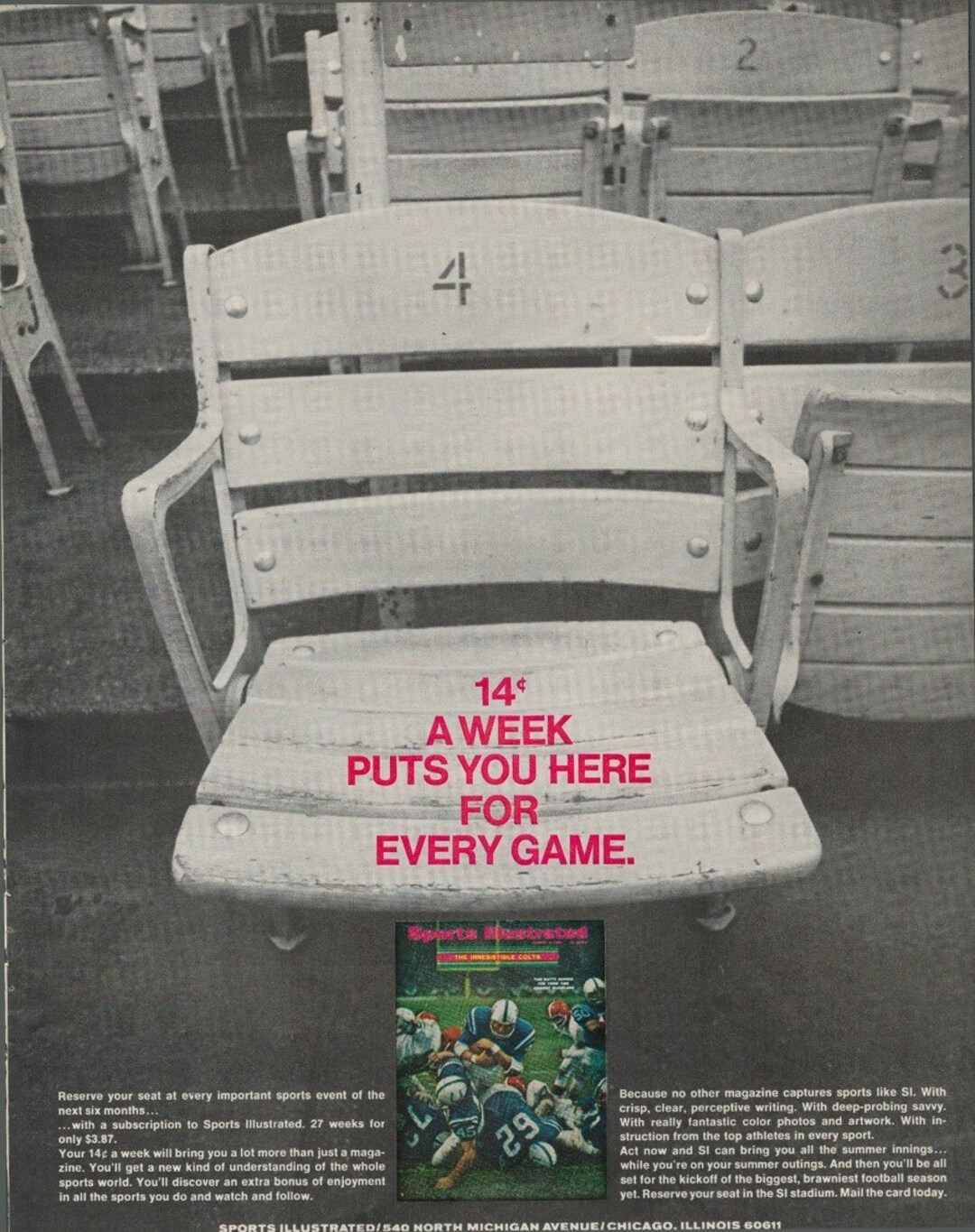 BASEBALL PARK SEATING - Vintage Ad - Retro Ad - Vintage Magazine ...