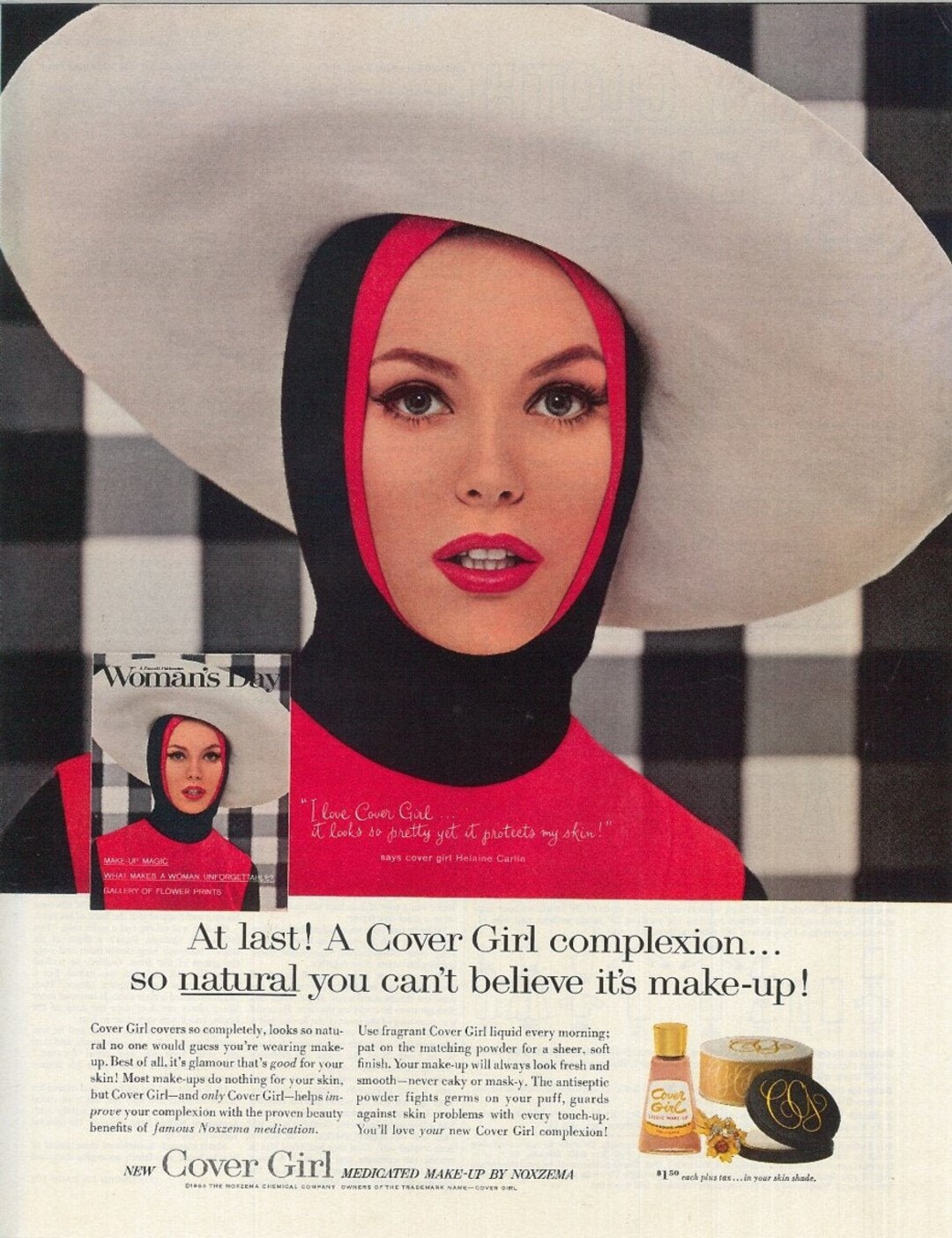 COVER GIRL MAKEUP Publicité 1963 Cosmétiques Publicité vintage Idées ...