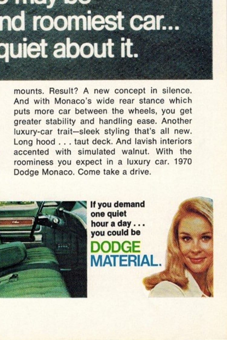 DODGE MONACO MOPAR 1970 Retro Ads Vintage Car Ads Automobilia Vintage ...