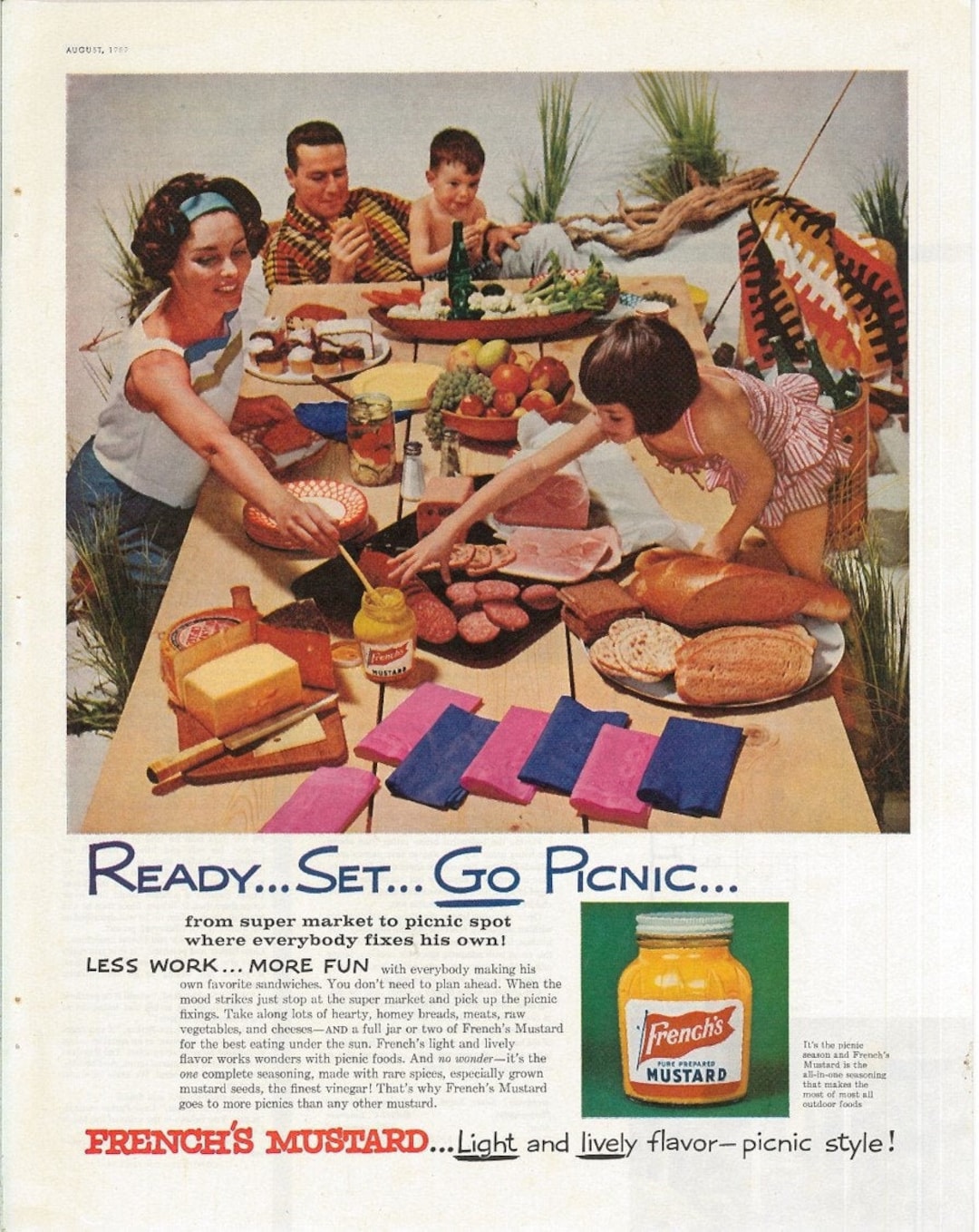 FRENCH'S MUSTARD Ad Vintage Old Advertisement 1959 - Etsy