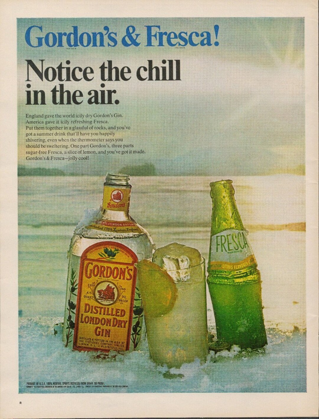 GORDON'S GIN - 1969 - Vintage Ad - Retro Ad - Vintage Advertisement ...