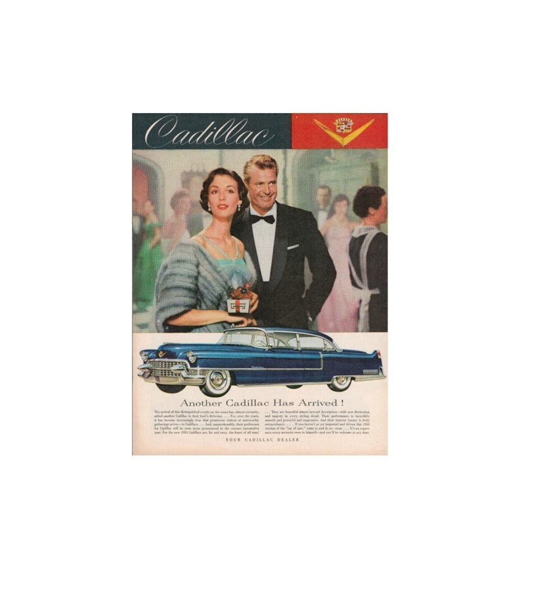 1955 CADILLAC SEDAN DEVILLE Original Vintage Advertisement - Life ...