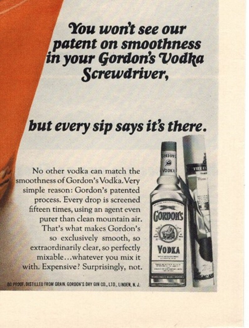 GORDON'S VODKA | 1965 | Retro Ads | Vintage Advertisement | Liquor Ads ...