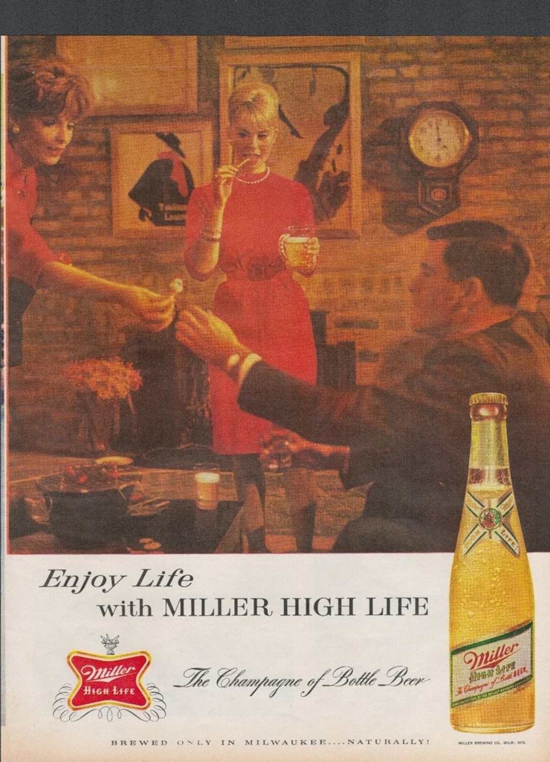 Miller Beer Vintage Ad - 1963 - Retro Ad - Vintage Magazine ...