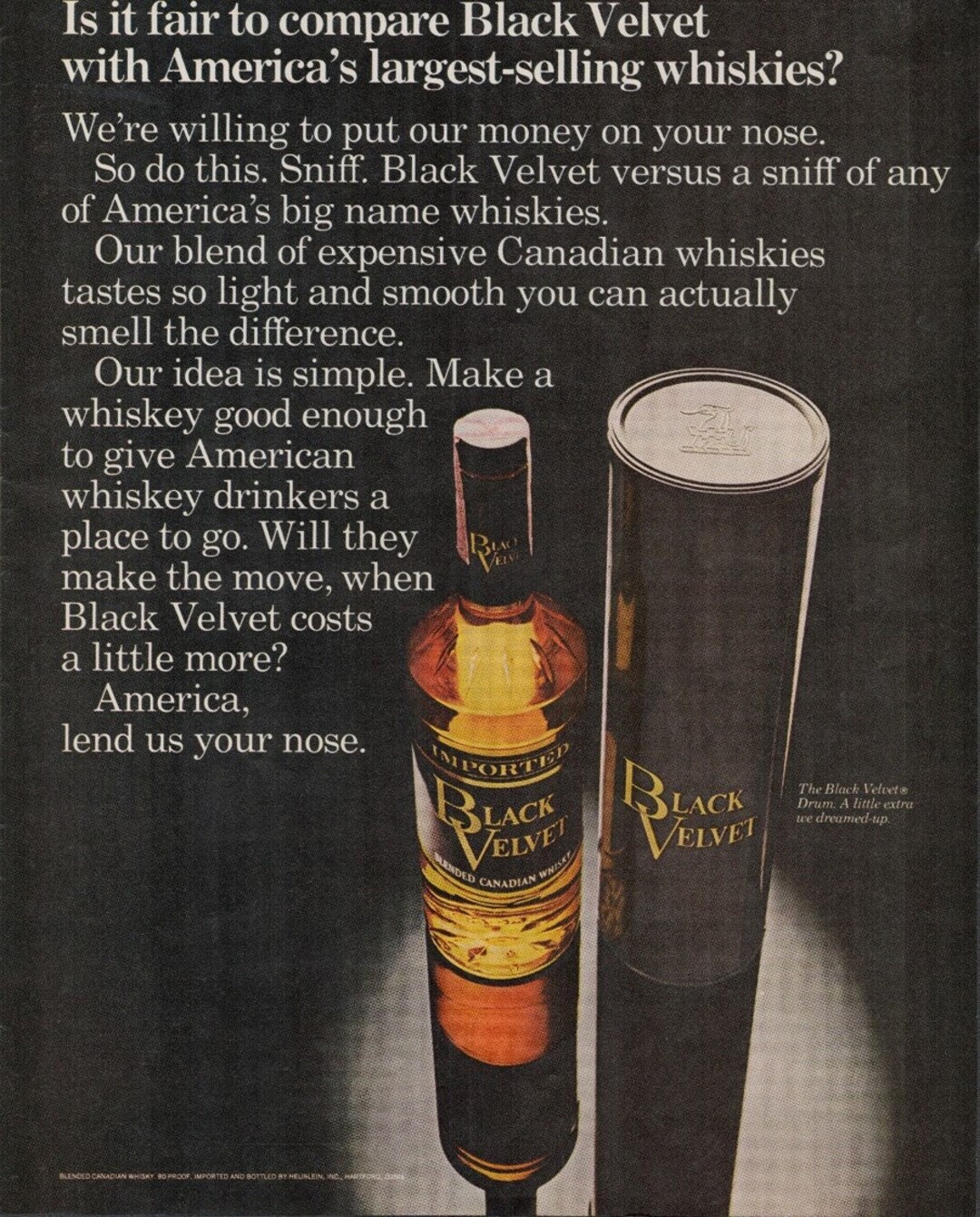 Black Velvet Whiskey Ads