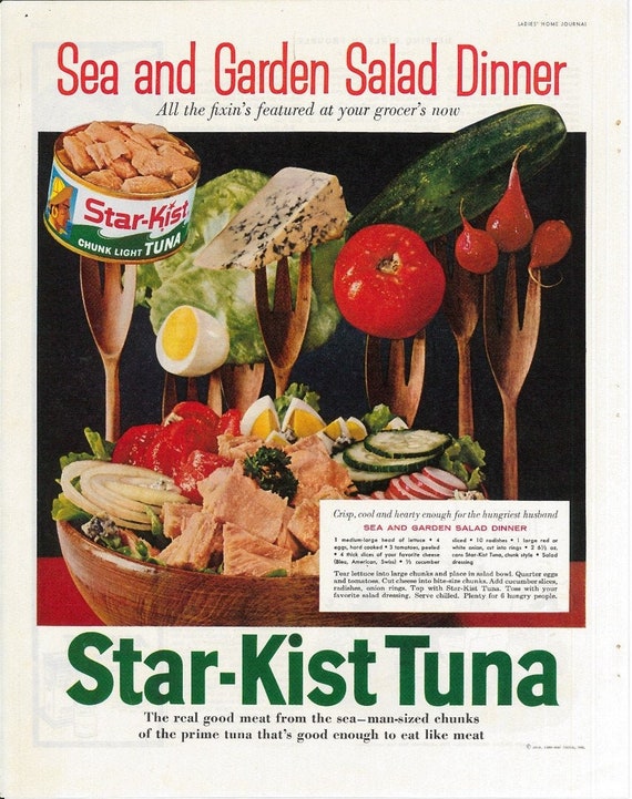 STAR-KIST TUNA Old Ad Vintage Advertisement 1959 | Etsy