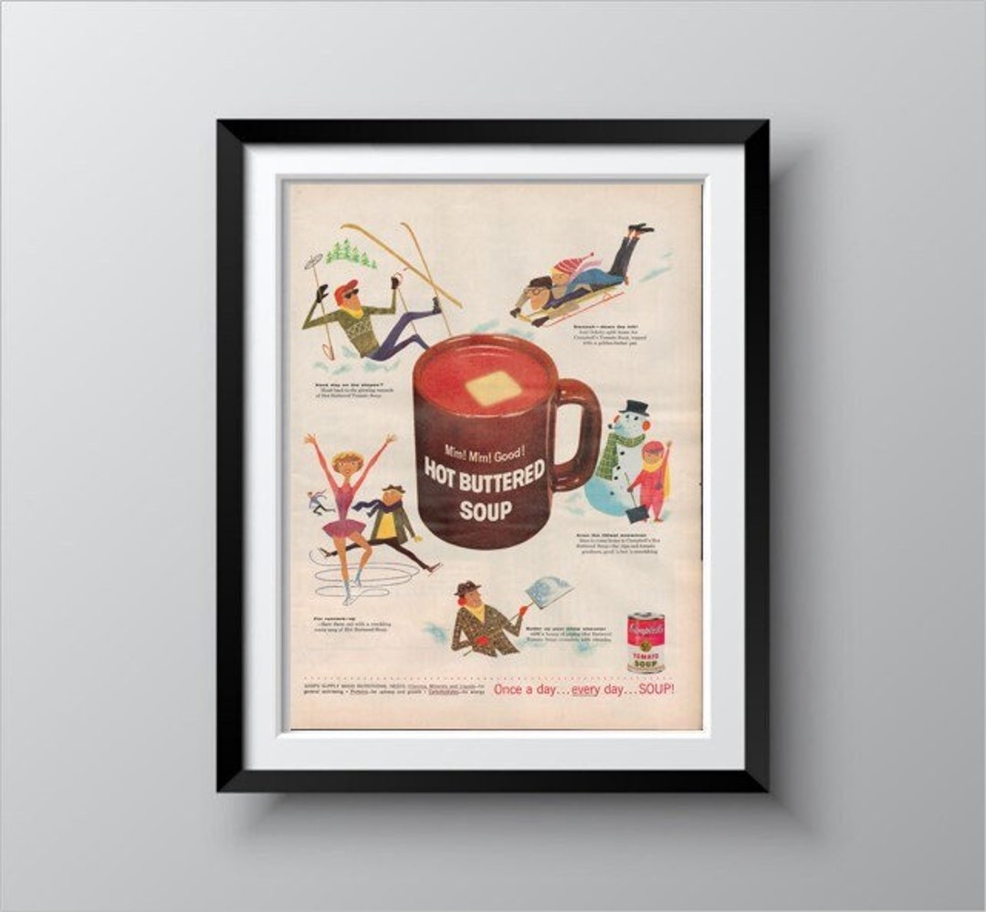 Campbell's Tomato Soup Advertisement 1957 Original Vintage Food ...