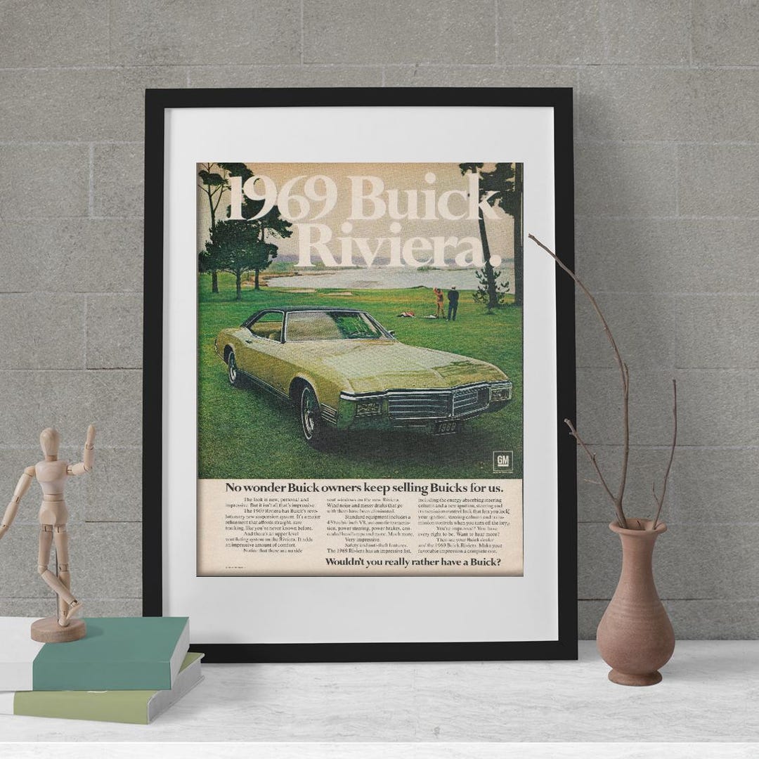 1969 Buick Riviera Vintage Original Advertisement, Christmas Gift Idea ...