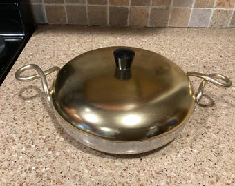 Vintage Wear Ever Sauté Pan # 2107, Aluminum Hallite With Copper Lid ...