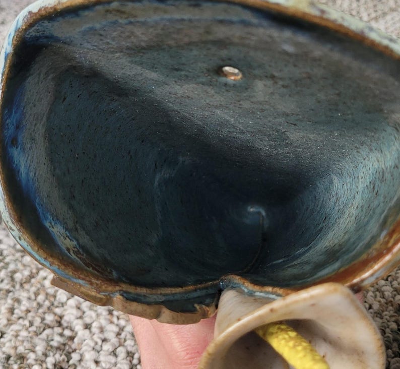 Beautiful Blue Pottery Wall Vase With Calla Lilly on the Front - Etsy