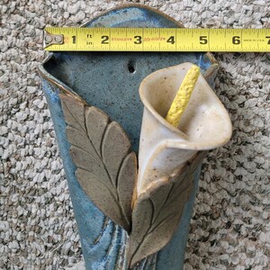 Beautiful Blue Pottery Wall Vase With Calla Lilly on the Front - Etsy