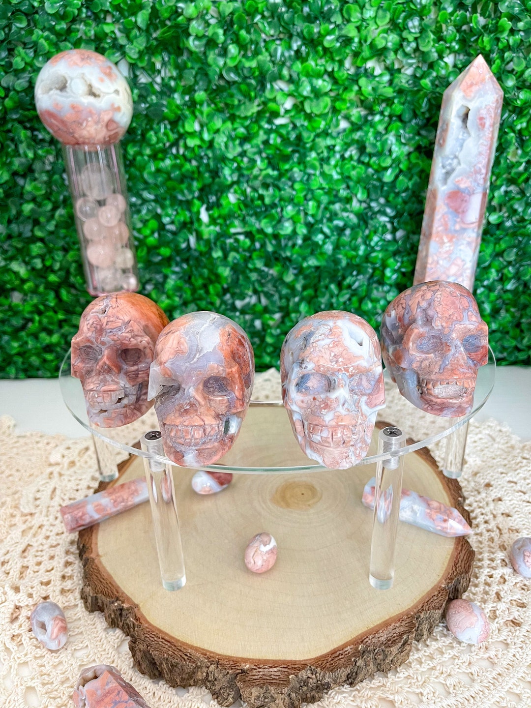 Pink Agate Skulls Cotton Candy Agate Skull Druzy Pink Petal Agate Skull ...