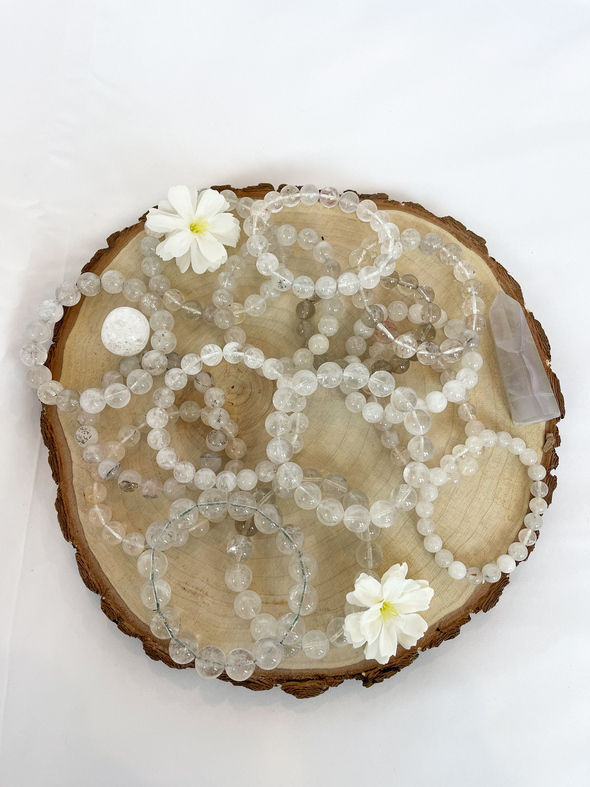 Snowflake Crystal Bracelet Snowflake and Clear Quartz Bracelet Clear ...