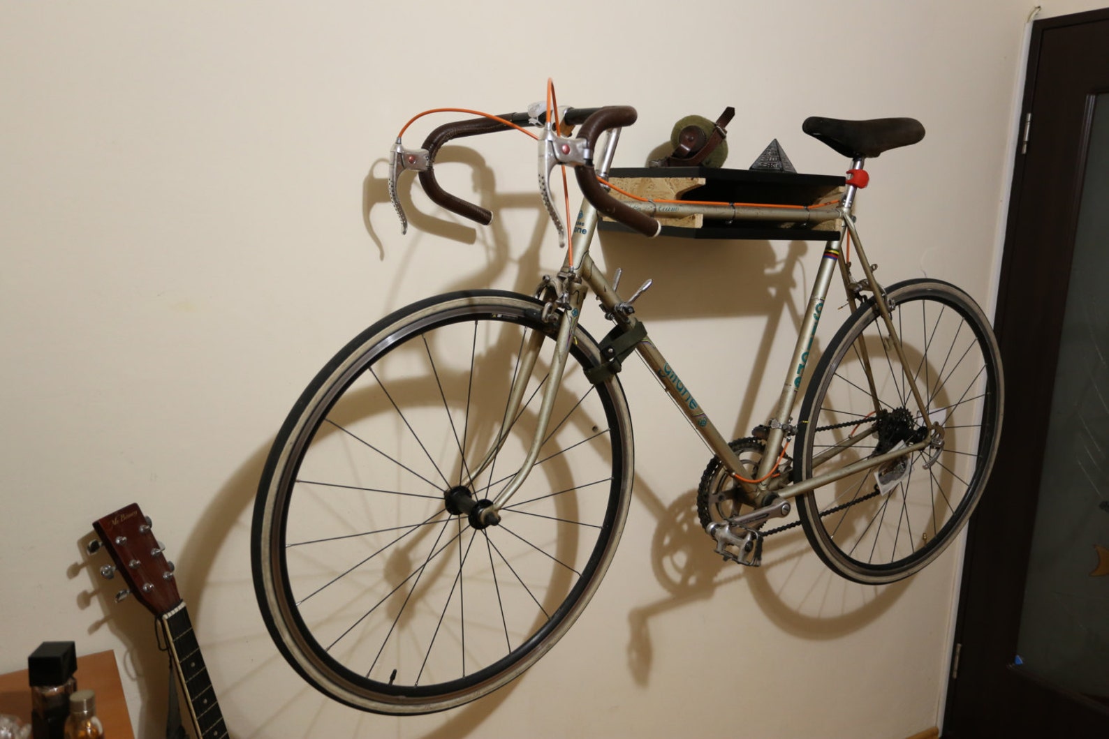 Industrial Style/Wooden Bike Rack/Bicycle storage/Floating | Etsy