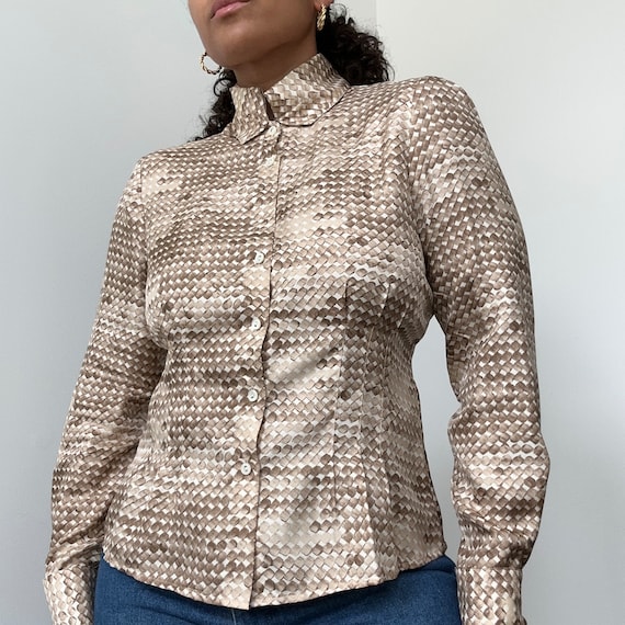 Vintage 00s Y2k Silk Gem